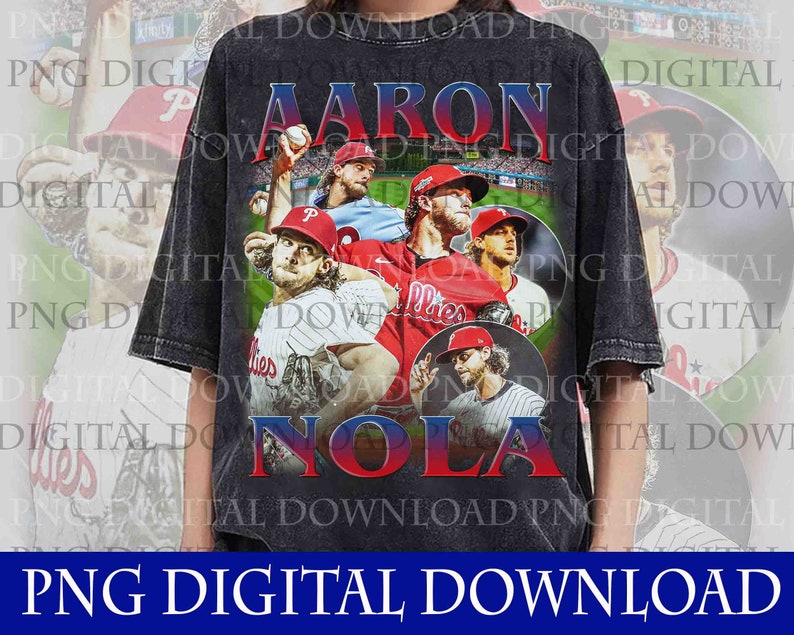 Retro Aaron Nola Bootleg PNG, Aaron Nola Baseball Bootleg PNG, Classic ...