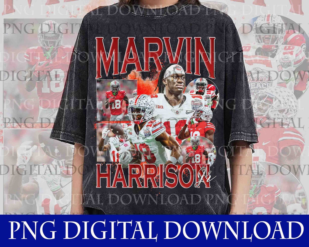 Retro Marvin Harrison Jr. Bootleg PNG, Marvin Harrison Football Bootleg ...