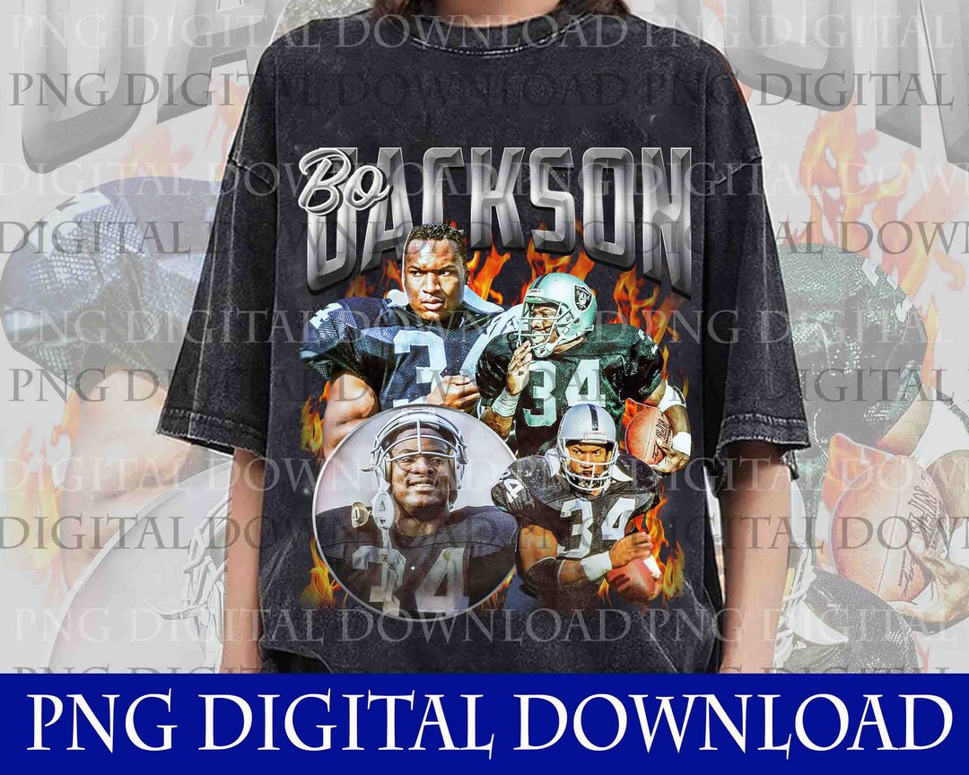 Retro Bo Jackson Bootleg PNG, Bo Jackson Football Bootleg PNG, Classic ...
