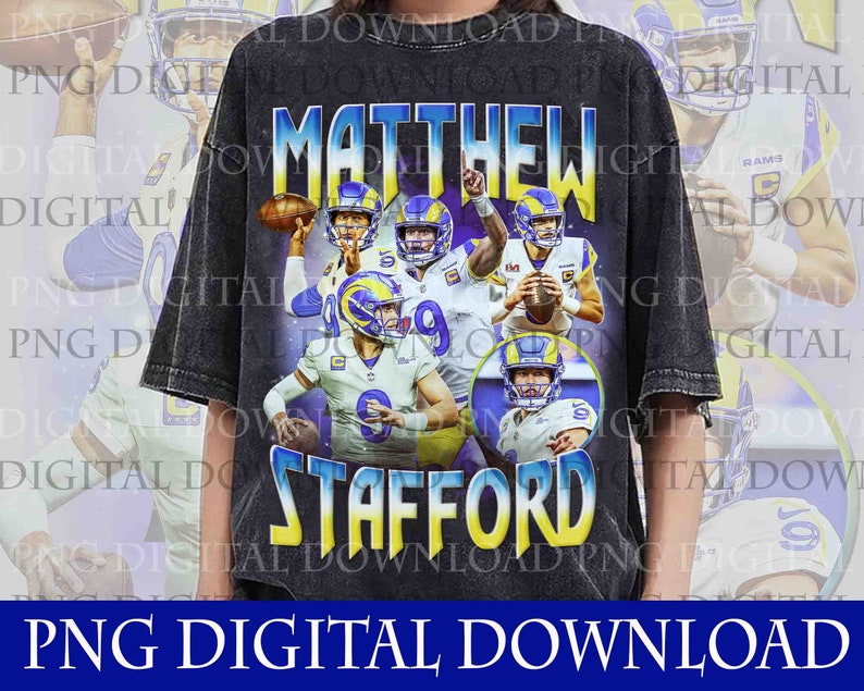 Retro Matthew Stafford Bootleg PNG, Matthew Stafford Football Bootleg ...