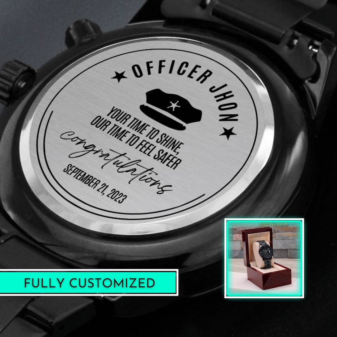 Personalized Police Academy Graduation Watch With Custom Officer's Name ...