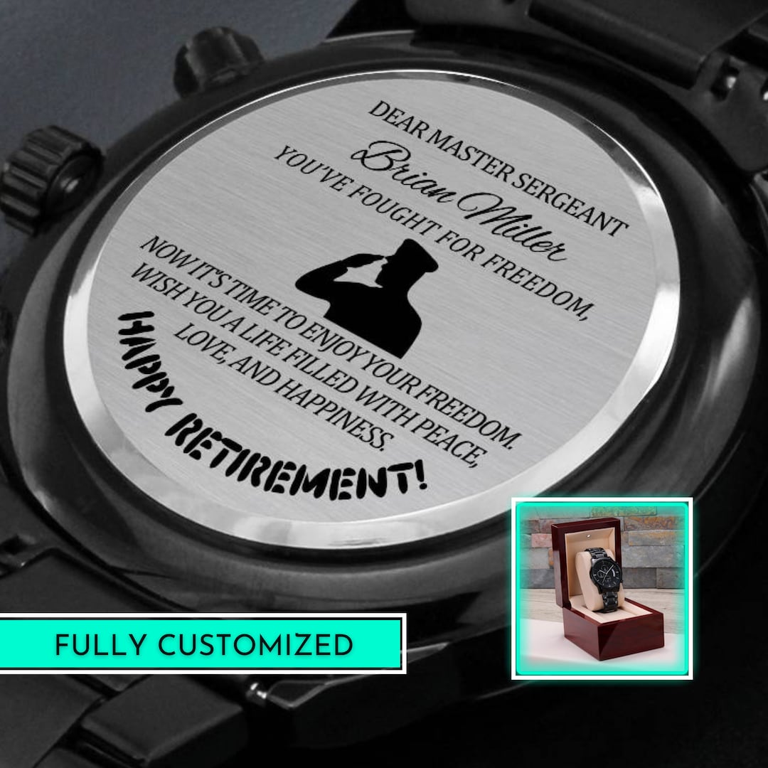 Retirement Gift for Men, Military Watch With Personalized Name ...
