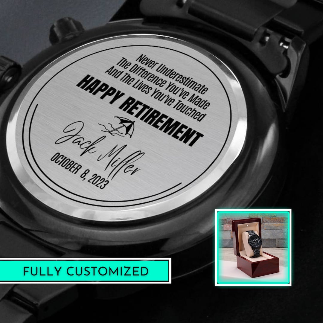 Corporate Gifts, Retirement Gifts for Men, Custom Engraved Watch ...