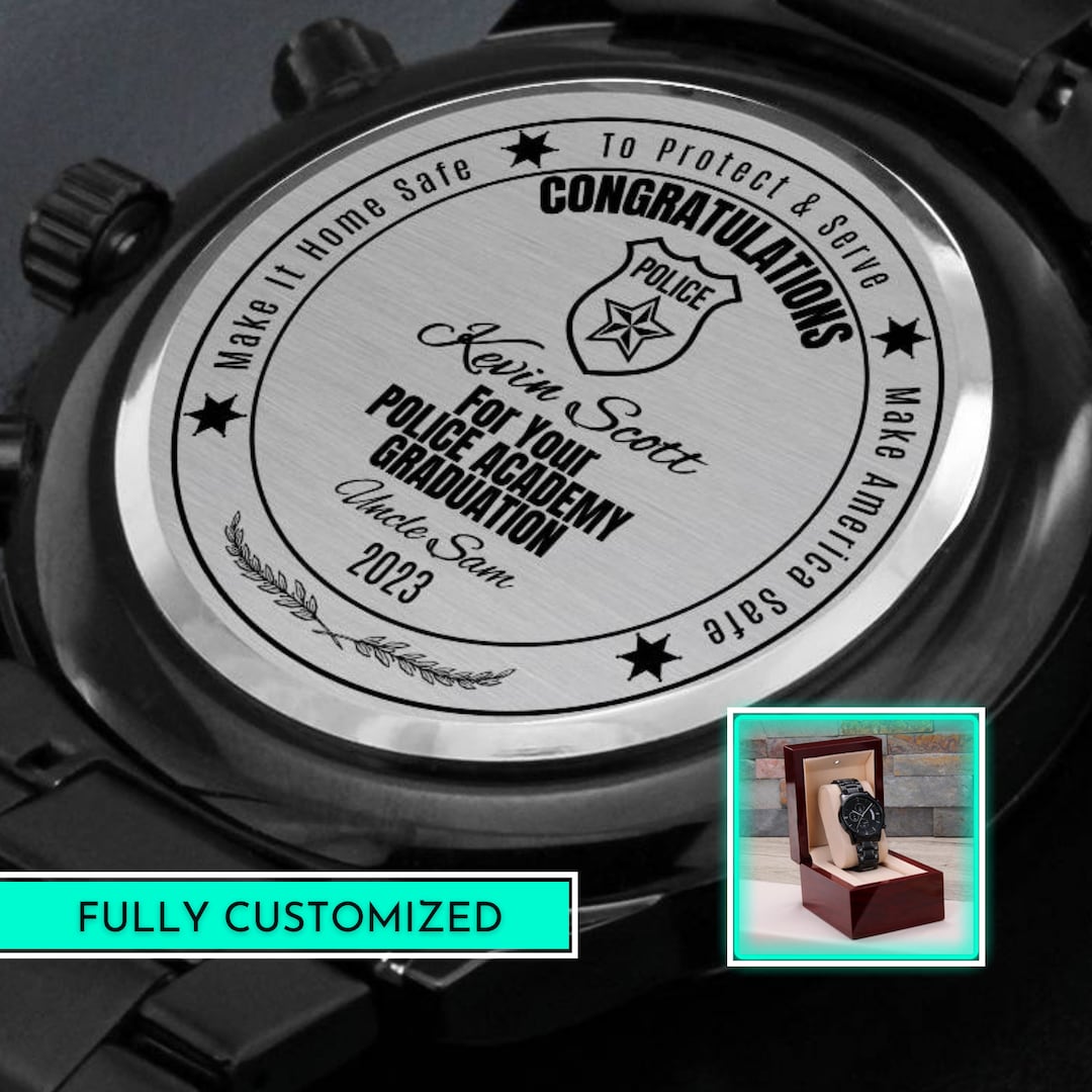 Police Officer Gifts for Graduation - Engraved Watch, Police Academy ...
