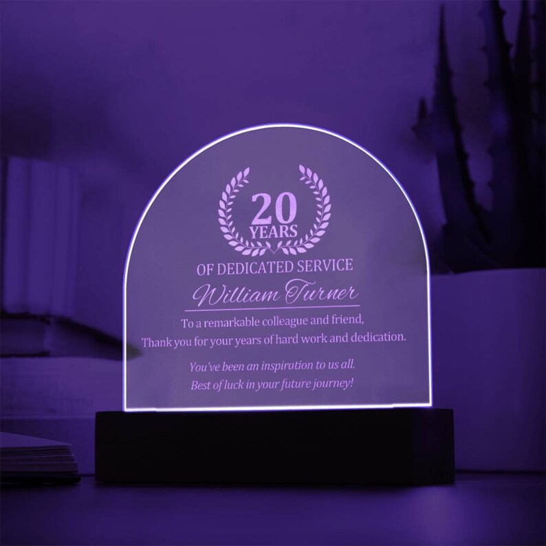 Retirement Appreciation Gift Engraved Acrylic Plaque - Etsy