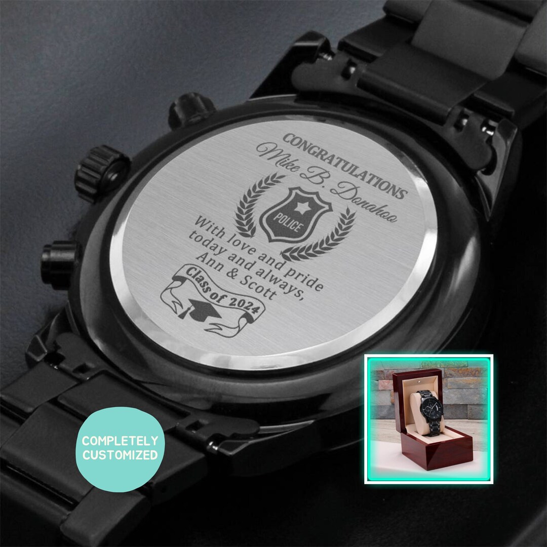 Custom Police Academy Graduation Watch, Personalized Officer Gift ...