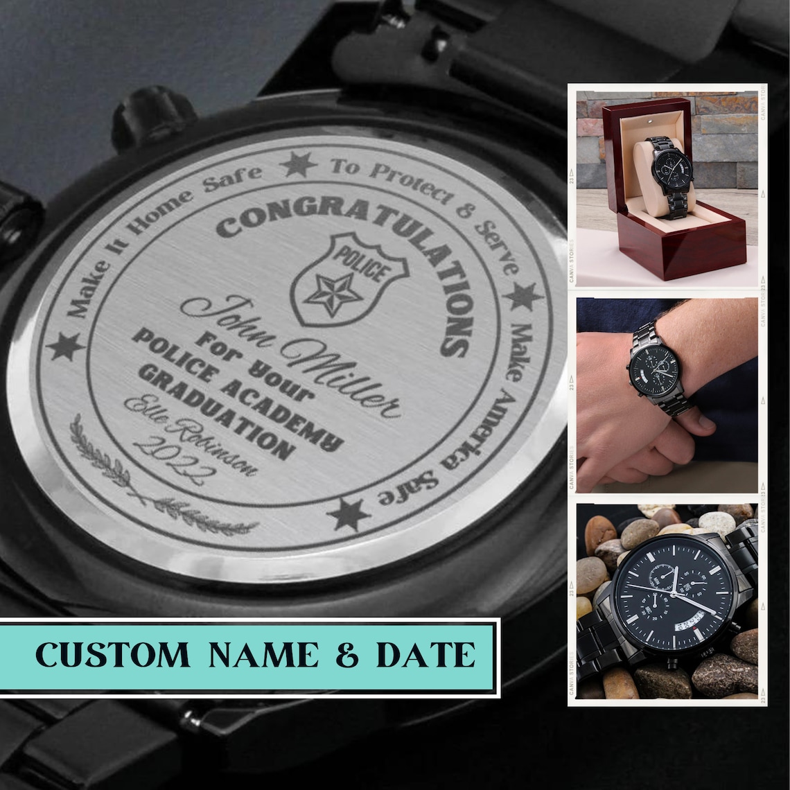 Police Academy Graduation Gifts Personalized Engraved Watch - Etsy