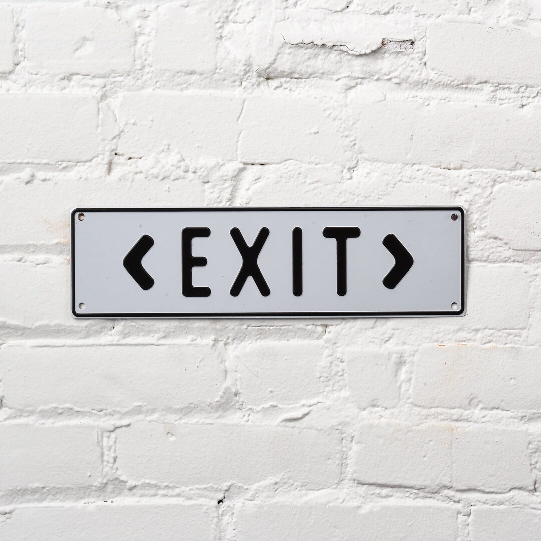 Exit Aluminum Sign - Etsy