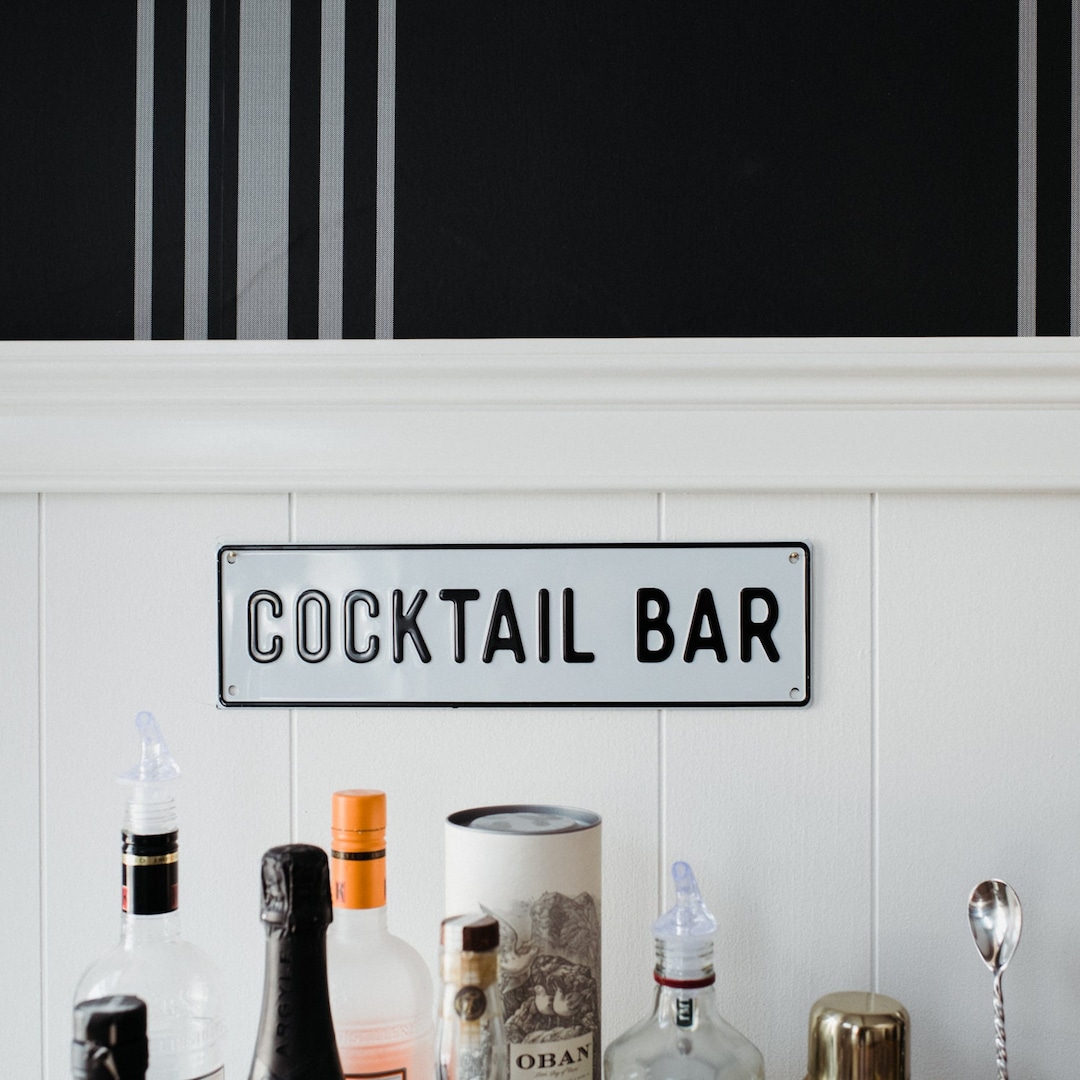 Cocktail Bar Aluminum Sign - Etsy