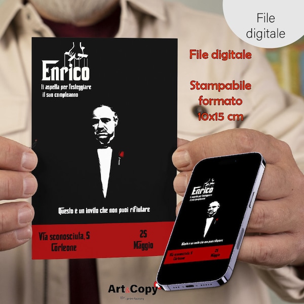 The Godfather Birthday Invitation - Etsy