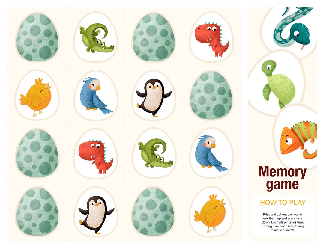 Memory Cards for Kids. Montessori Educational Game for Toddlers ...