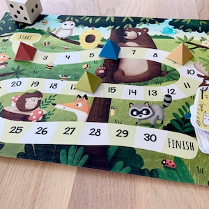 Forest Animals Board Game for Kids: Who is Faster? (PDF File) - Etsy