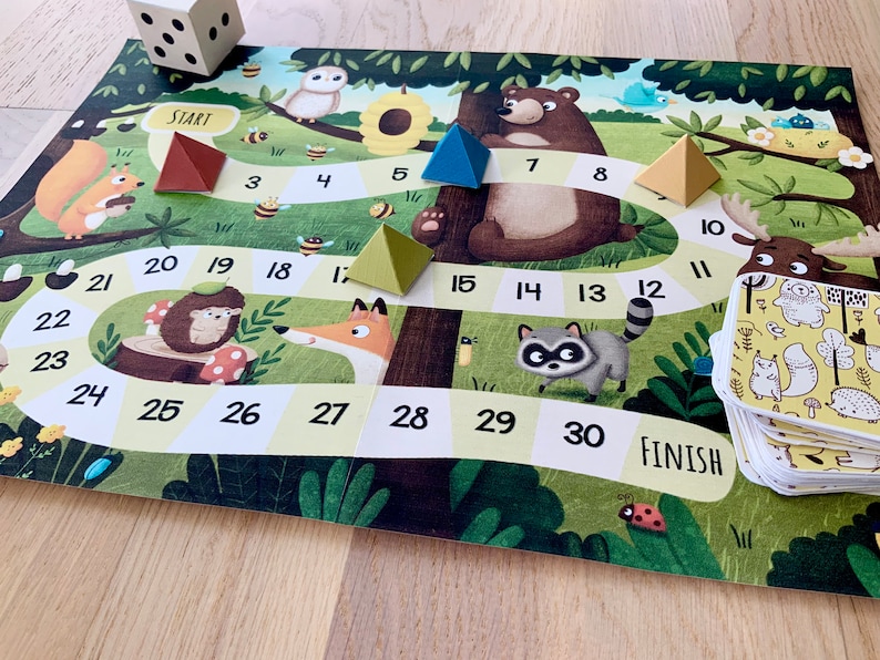 Forest Animals Board Game for Kids: Who is Faster? (PDF File) - Etsy