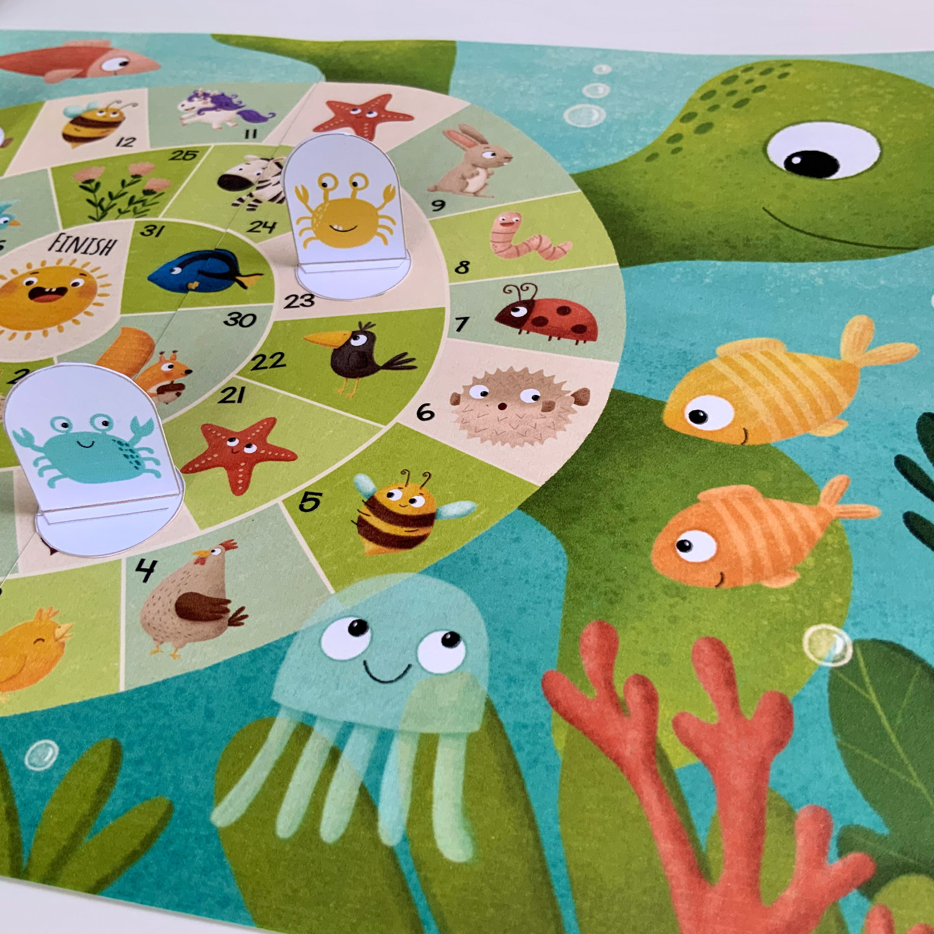 Board Game for Kids. Sea Turtle Race. Who is Faster First Board Game ...