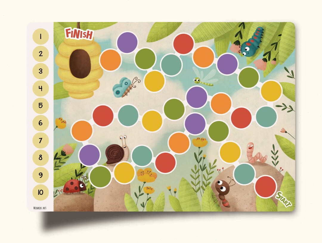 Board Game for Kids. Busy Bees. Activity for Toddler. PDF File - Etsy