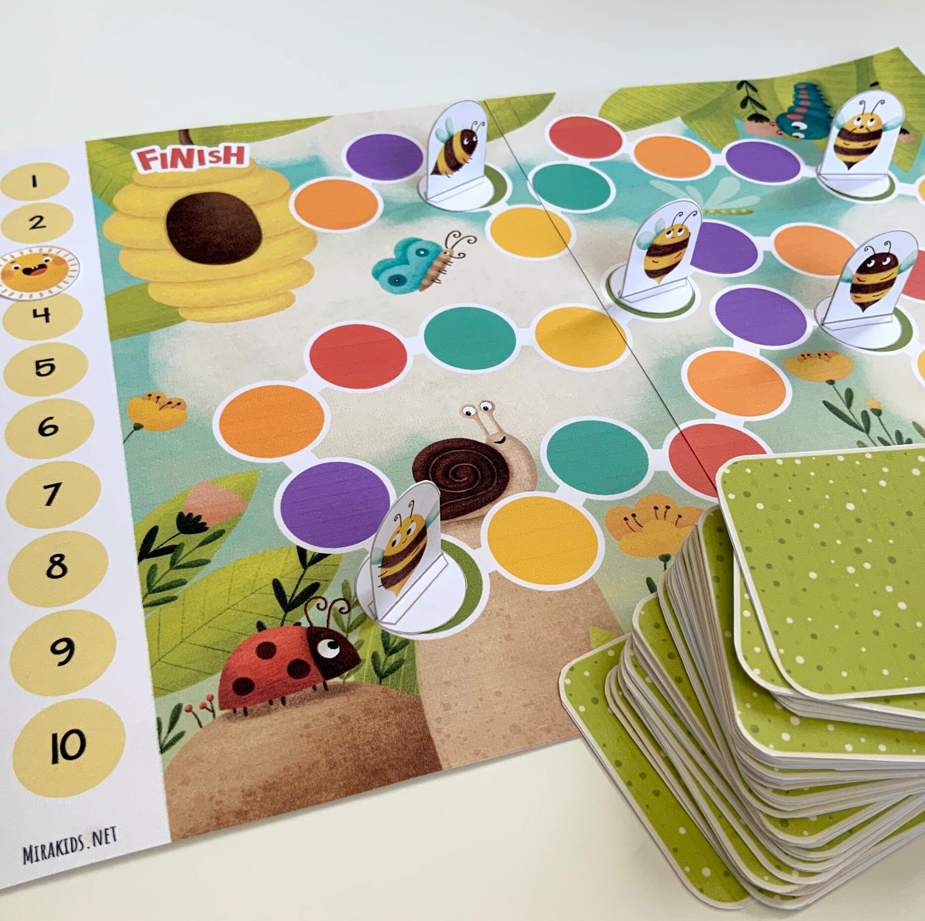 Board Game for Kids. Busy Bees. Activity for Toddler. PDF File - Etsy