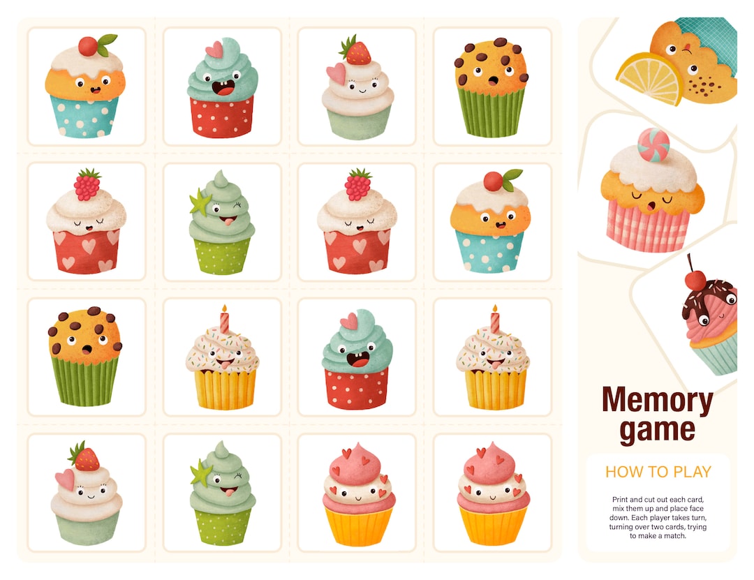 Memory Cards for Kids. Montessori Educational Game for Toddlers ...