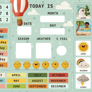 Wall Calendar for Kids. Montessori Materials. Busy Book Printable ...