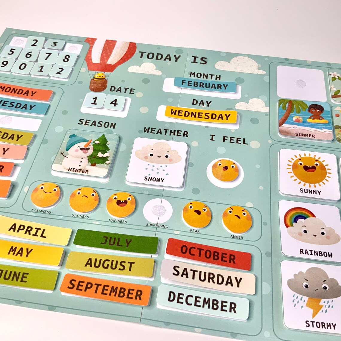 Wall Calendar for Kids. Montessori Materials. Busy Book Printable ...