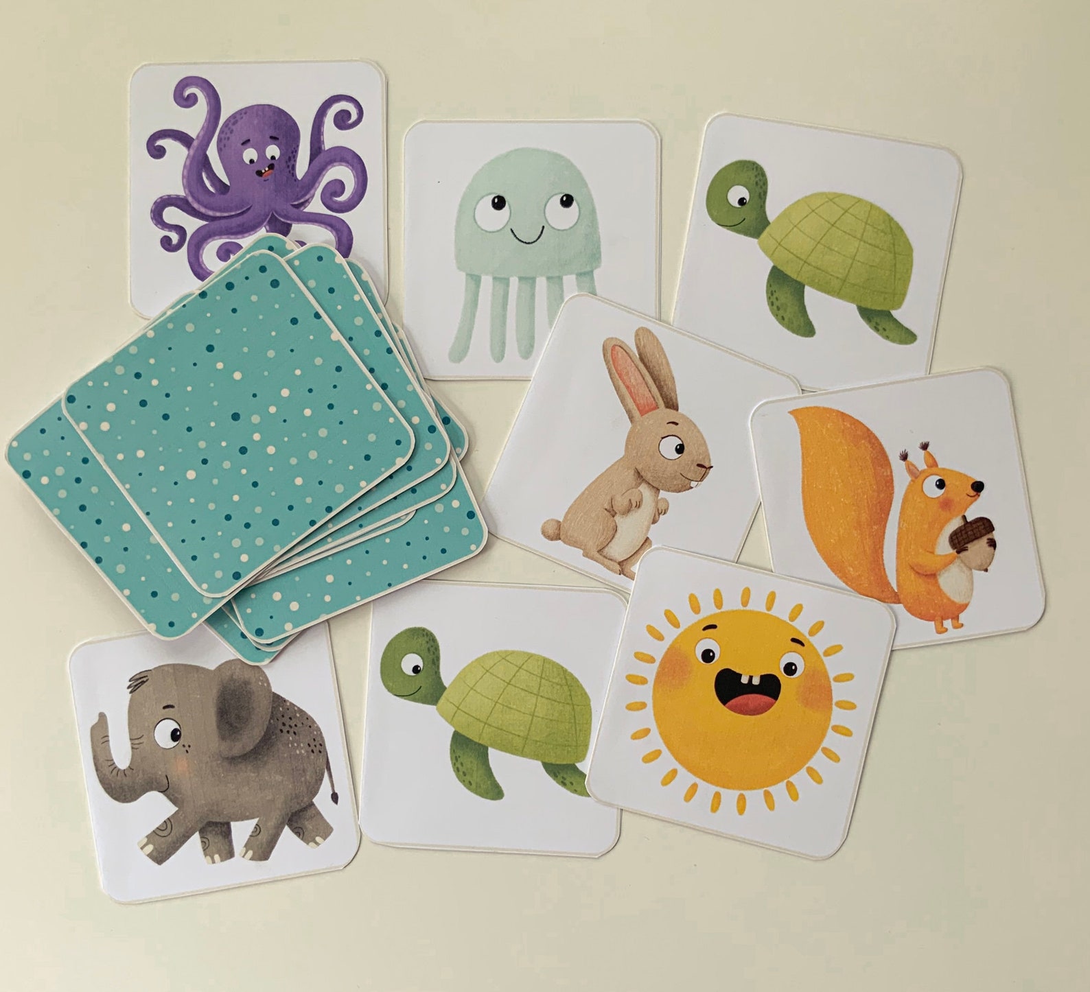 Memory Cards for Kids. Montessori Educational Game for Toddlers ...