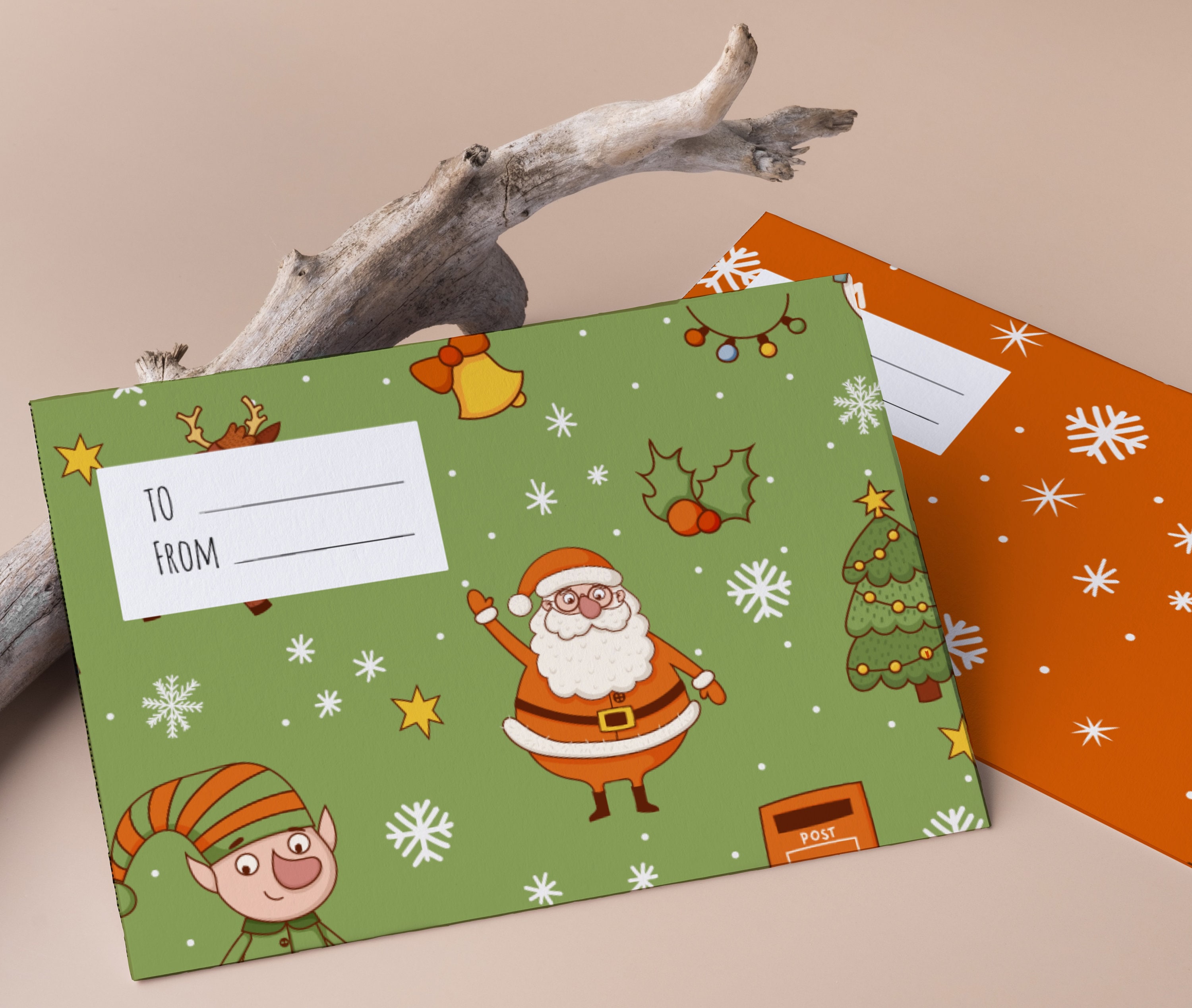 Printable Christmas Envelopes Templates. DIY Envelopes Instant Download ...
