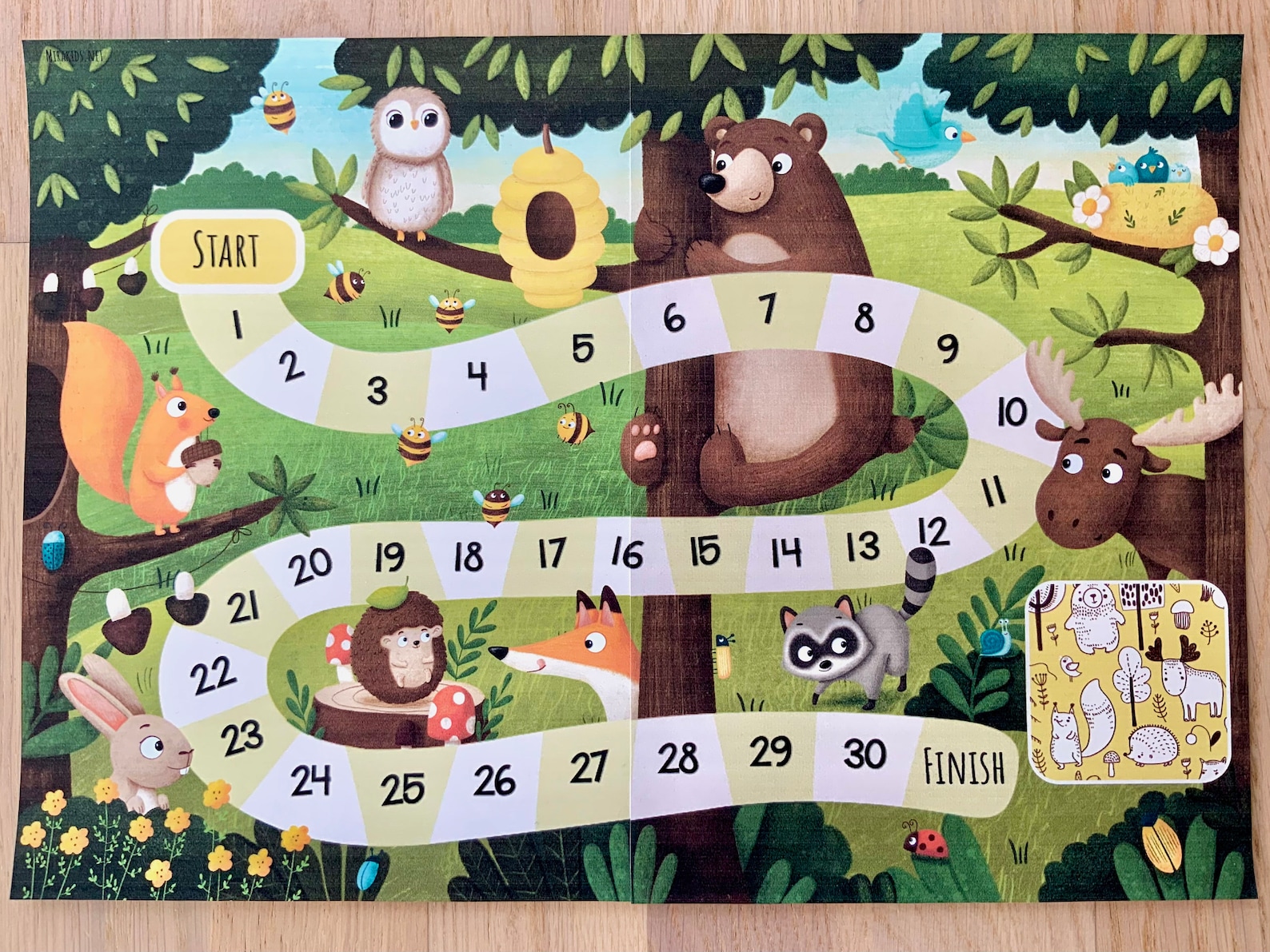 Forest Animals Board Game for Kids: Who is Faster? (PDF File) - Etsy