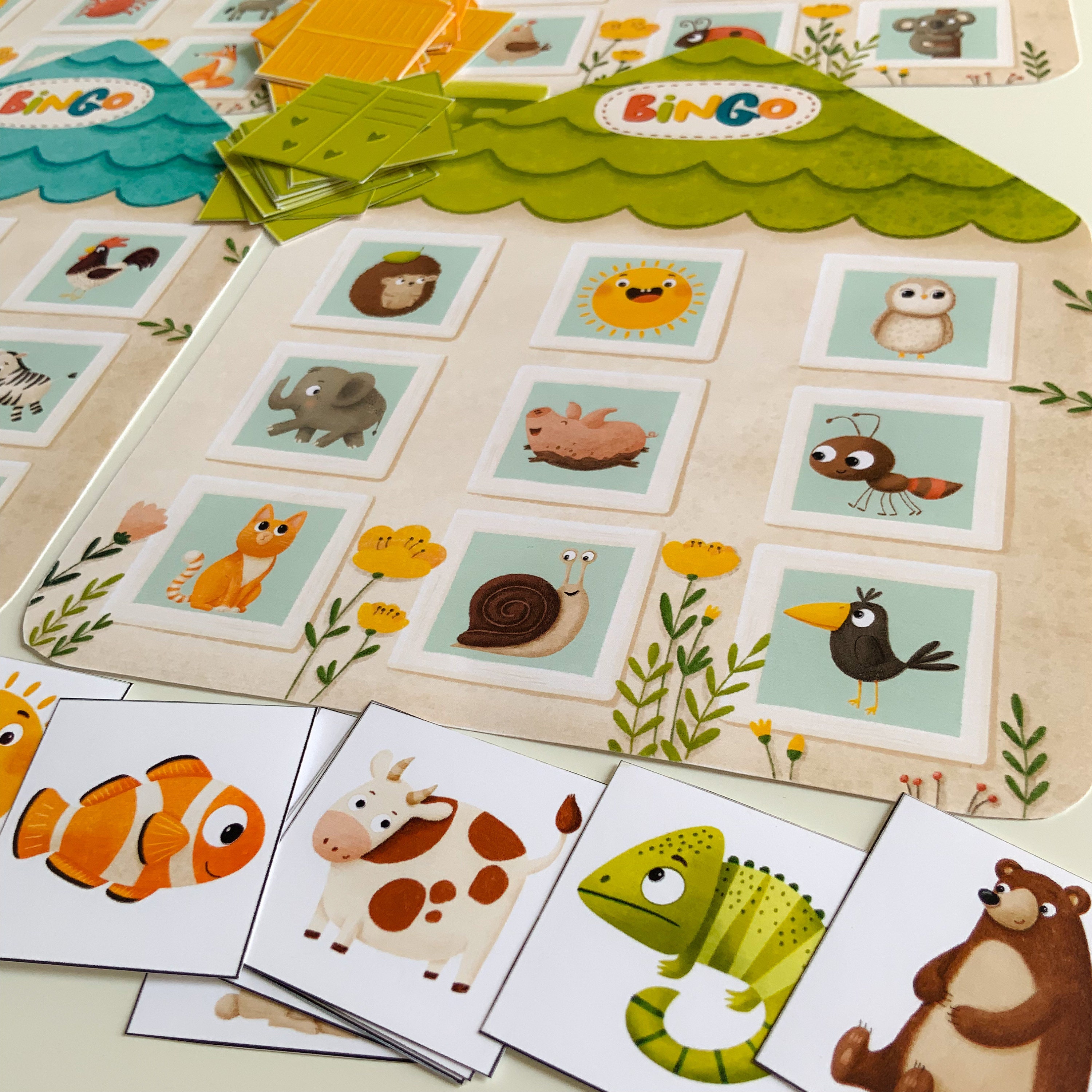 Printable Animals Bingo for Kids. Super Cute Houses for - Etsy