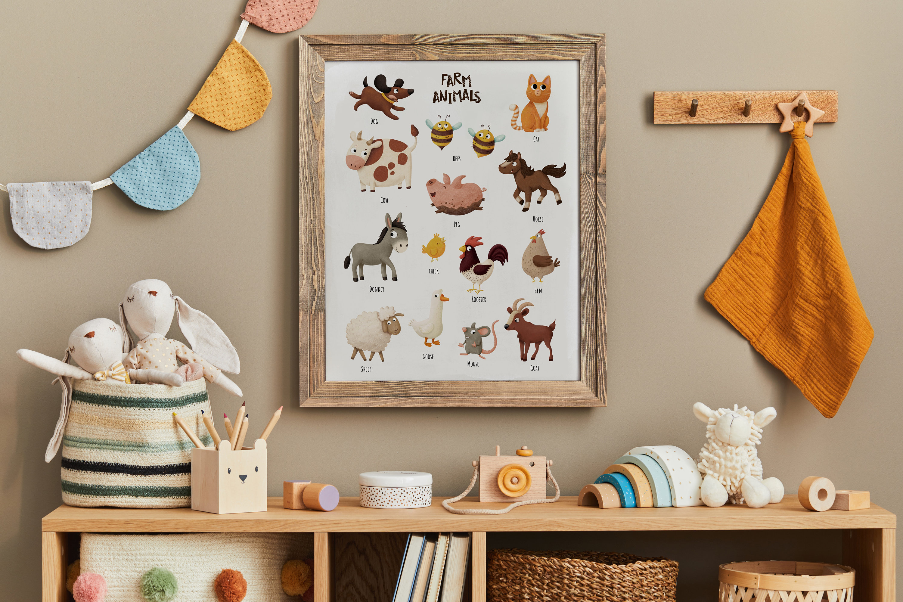 Farm Animals. Printable Poster With Super Cute Animals for Kids - Etsy