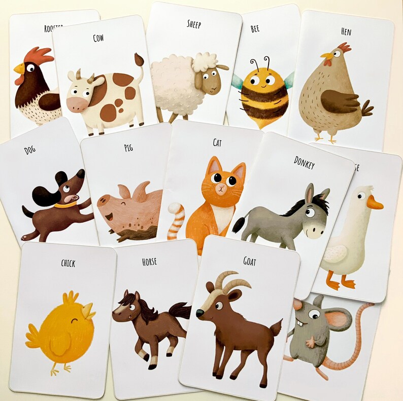 Flashcards for Kids. My First Words. Farm Animals. Activities for Kids ...