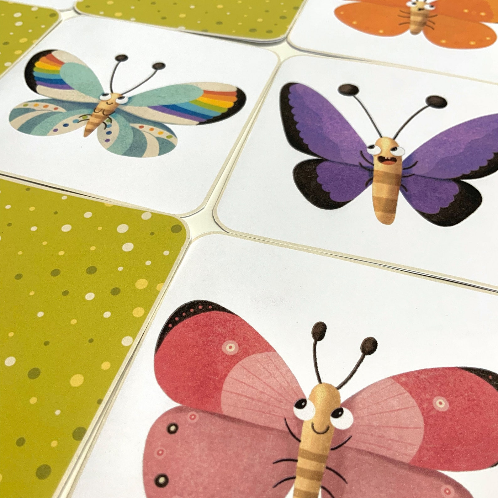 Butterfly Memory Cards for Kids. Montessori Educational Game for ...