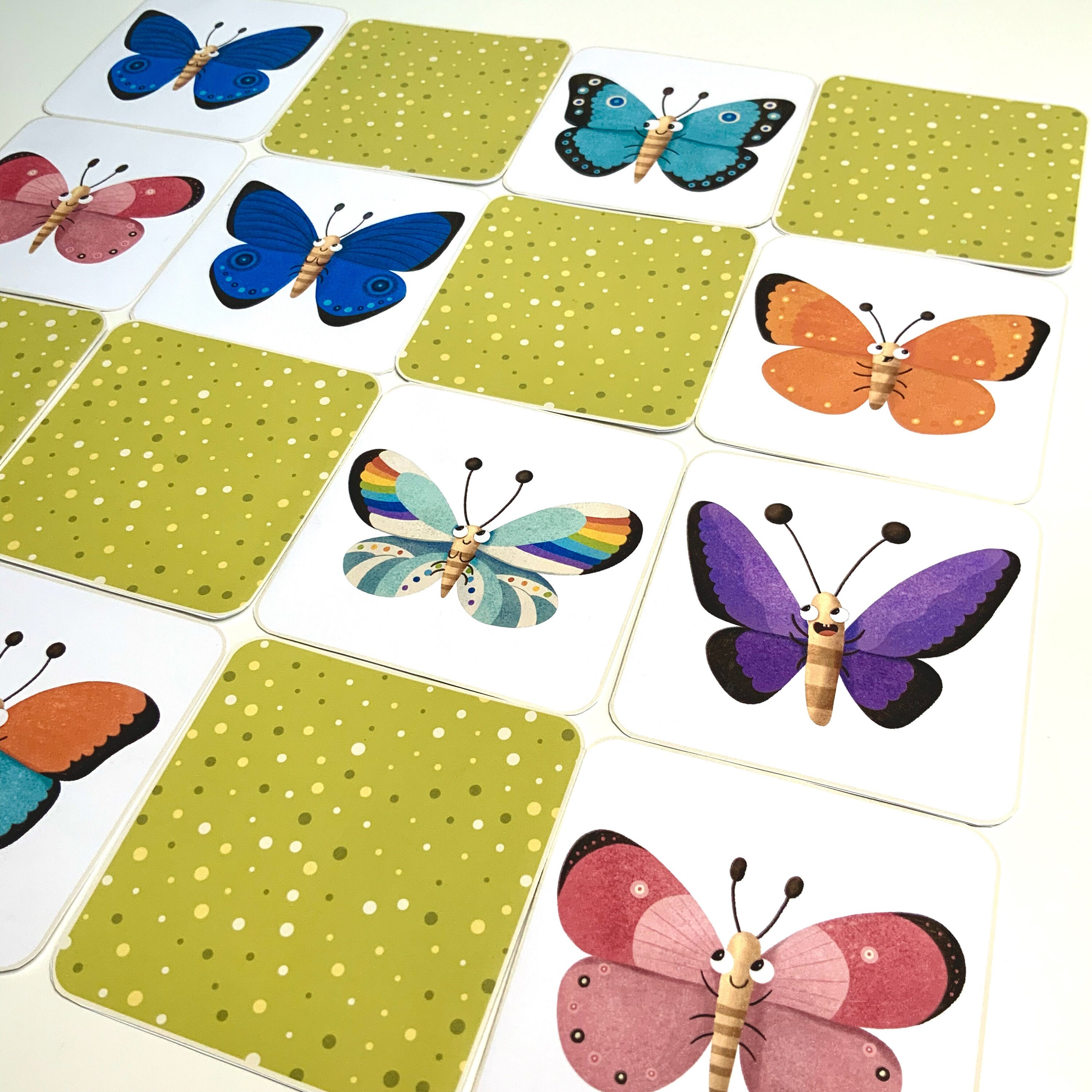 Butterfly Memory Cards for Kids. Montessori Educational Game for ...