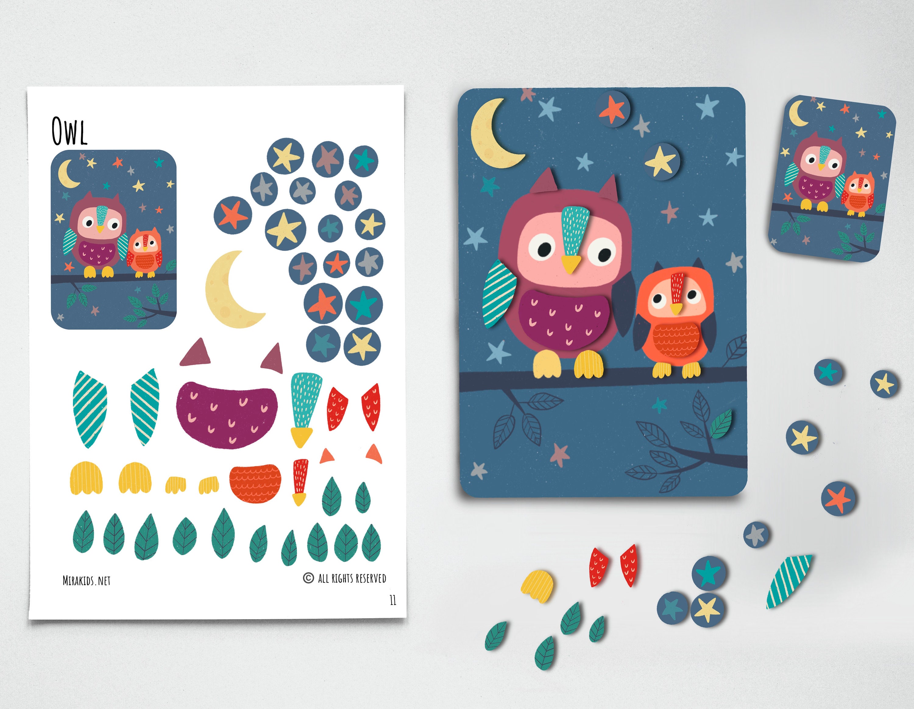 Printable Craft for Kids. Funny Applique - Etsy