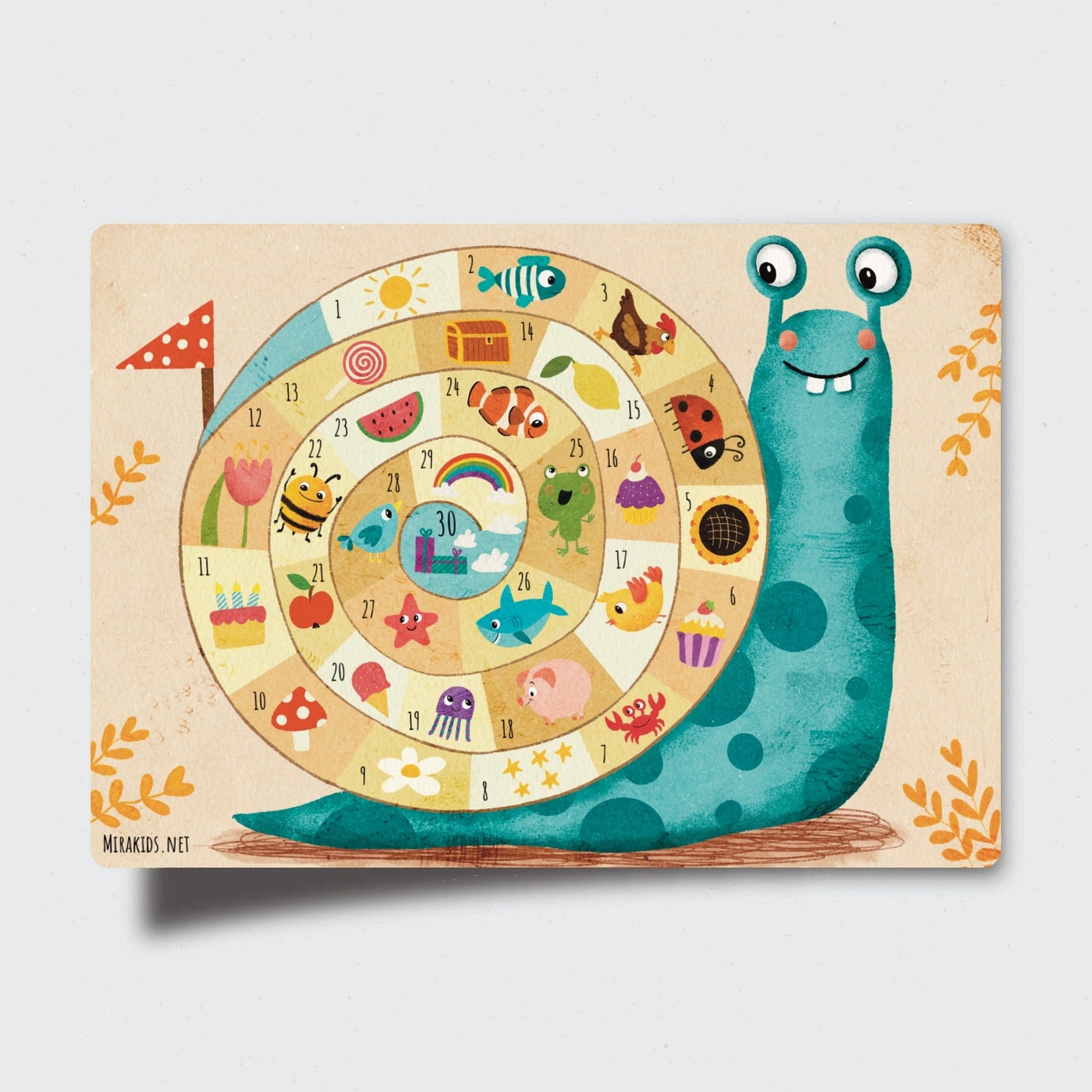 Board Game for Kids. Snail Race. Who is Faster? First Board Game for ...