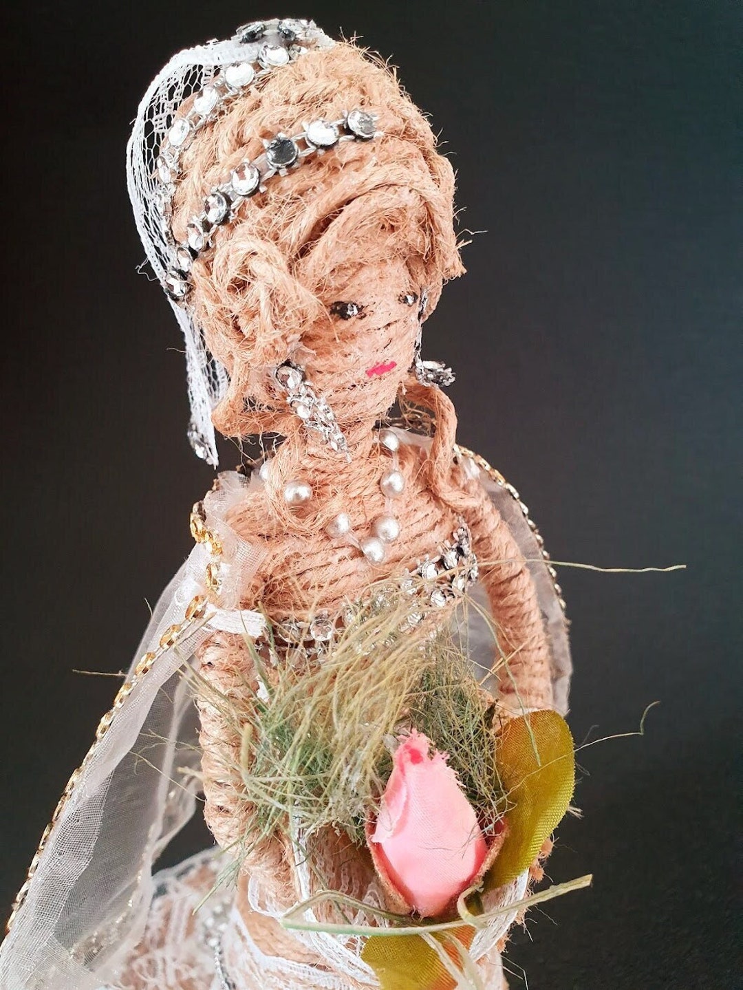 Vintage Jute Twine Bride Doll, Wedding Handmade Bride Gift - Etsy