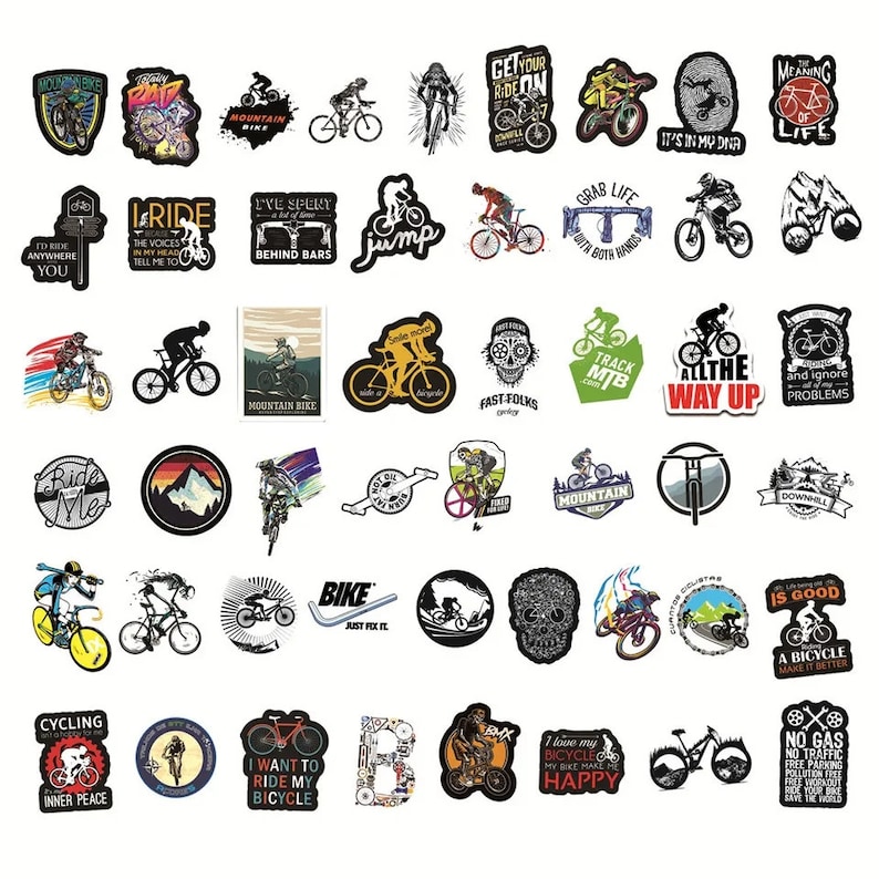 BMX Mixed Sticker Packs~ Biking Vinyls ~ Bike Decals ~ Bike Stickers ...