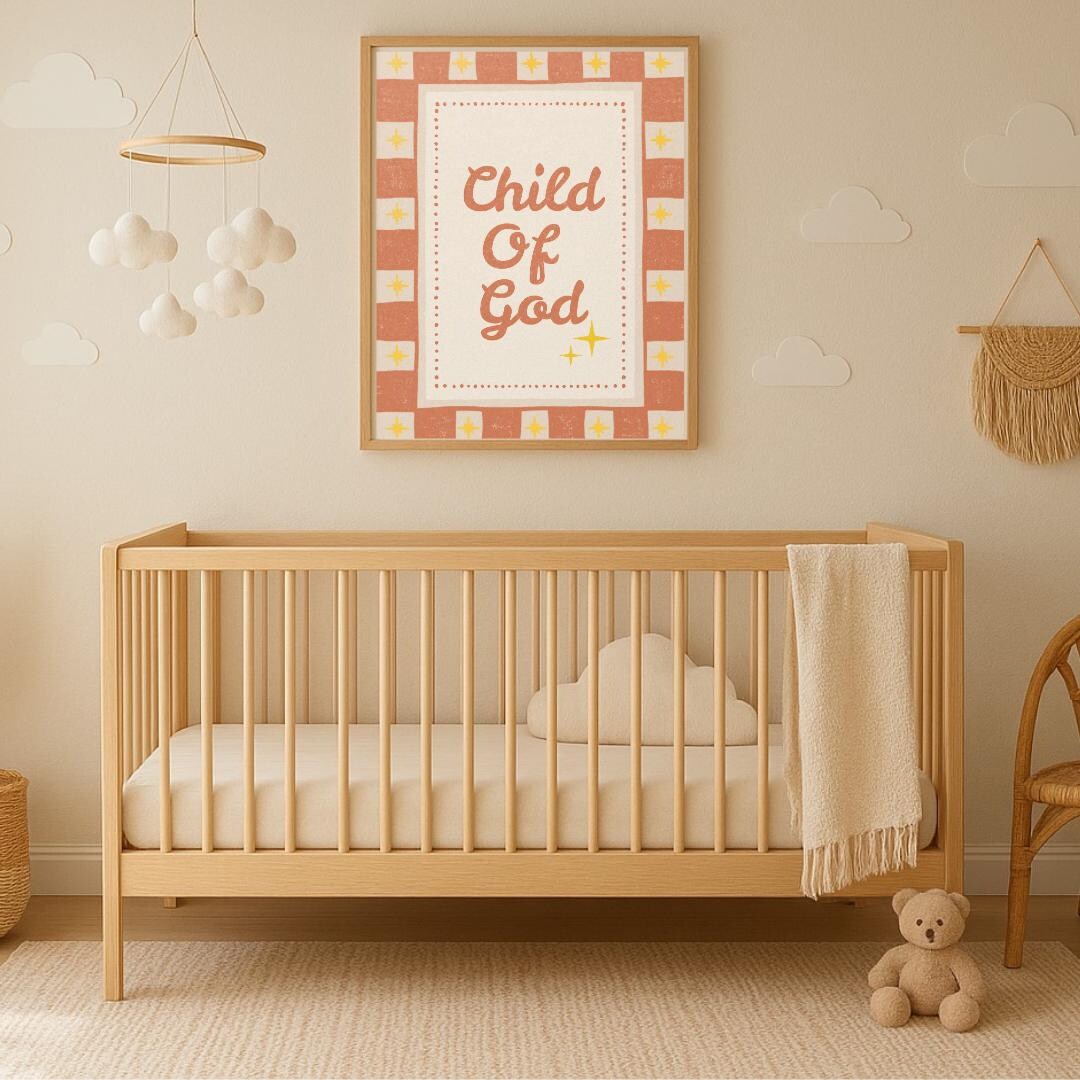Child of God Nursery Wall Art, Christian Baby Room Decor, Faith Based ...