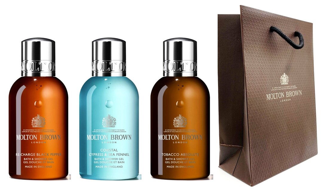 Molton Brown Men's Shower Gel Gift Set 300ml Gift Bag - Etsy UK