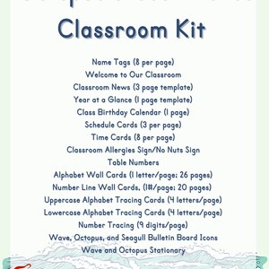 Printable Ocean Classroom Kit for Elementary or Preschool With Number ...