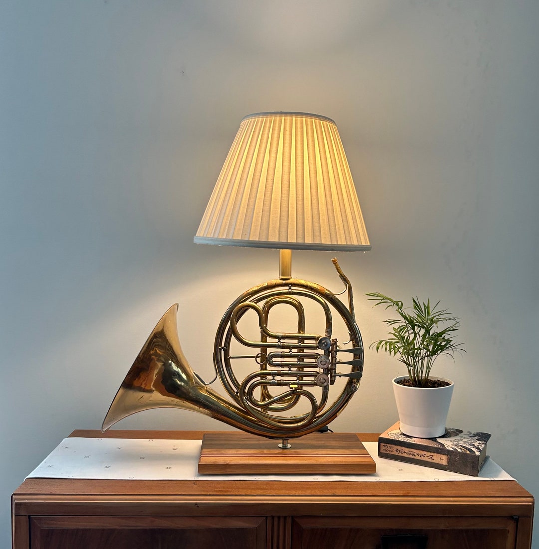 Upcycled French Horn Lamp - Etsy