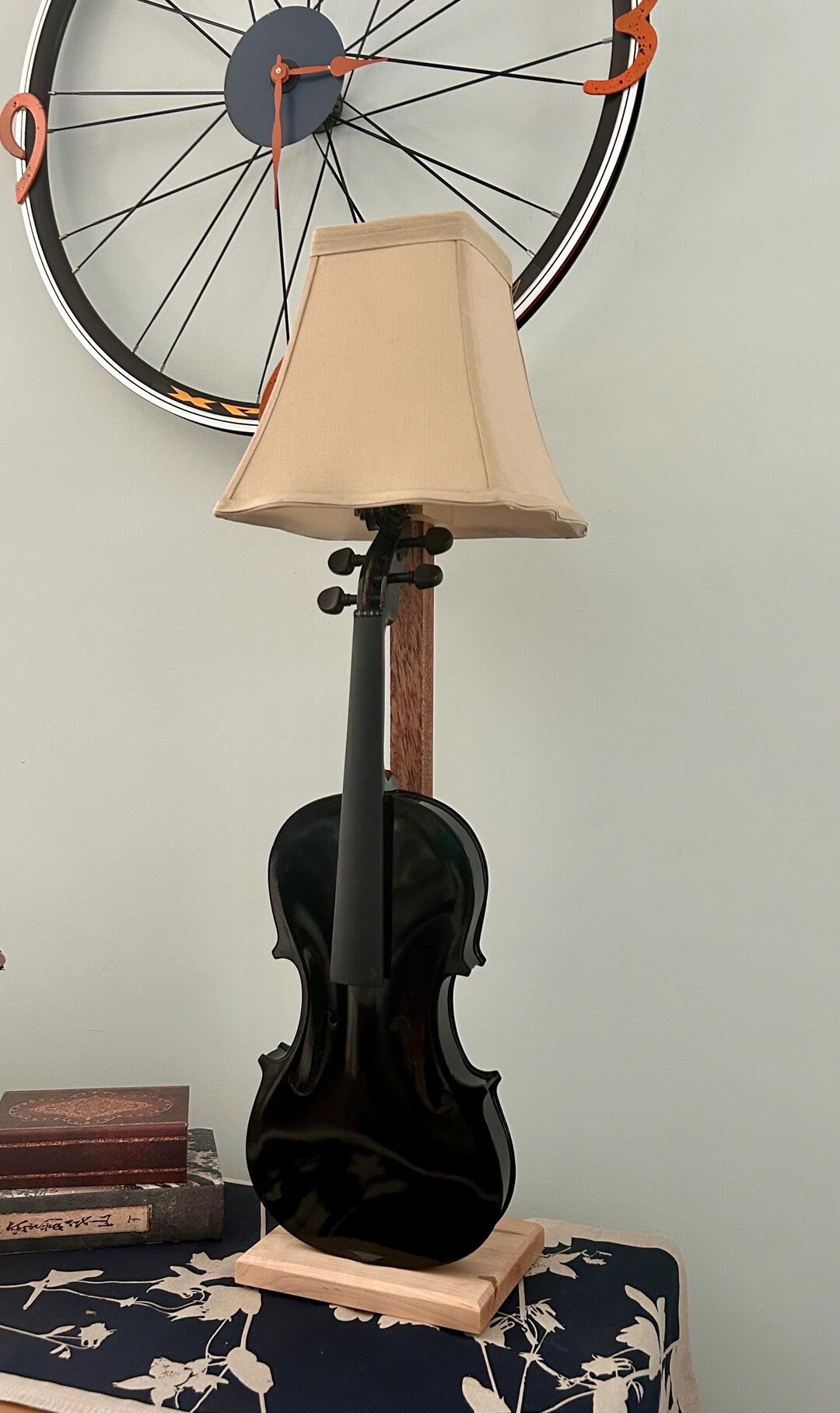 Upcycled Violin Table Desk Lamp - Etsy