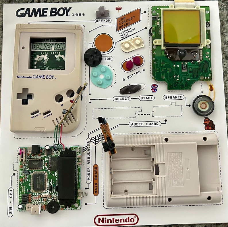 Framed Gameboy Teardown / Dissasembled Art - Etsy