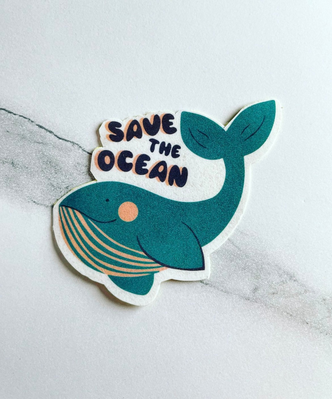 Save the Ocean Whale Sticker - Etsy