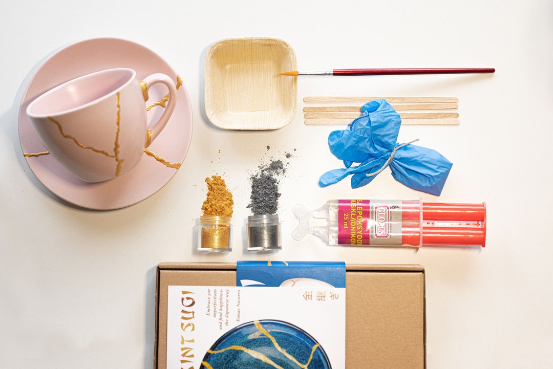 Kintsugi Kit - DIY Japanese Repair Starter Kits - Gold and Silver - Etsy Australia