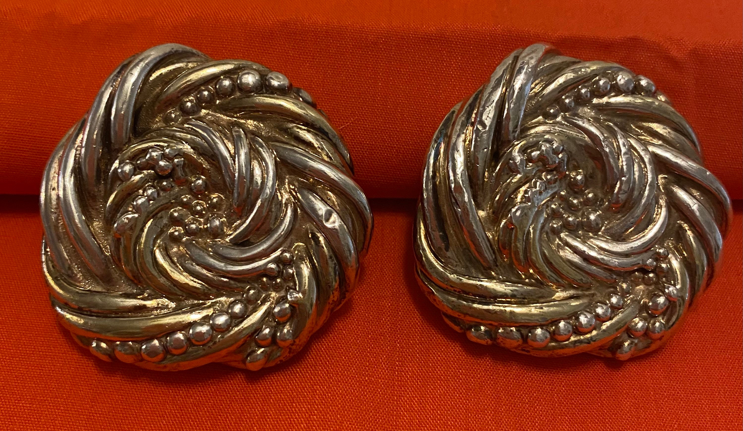 Joseph Eustace JE 925 Electroform Clip Earrings & Ring - Etsy