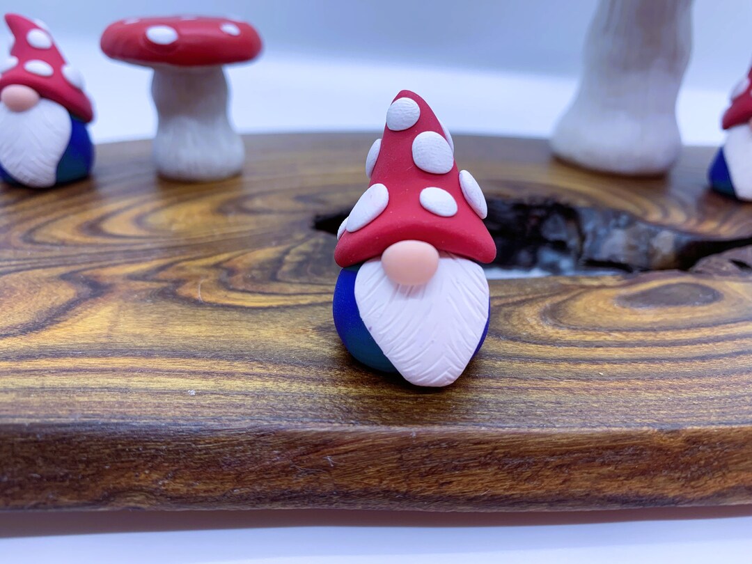 Handmade Polymer Clay Mini Garden-toadstool Gnome - Etsy