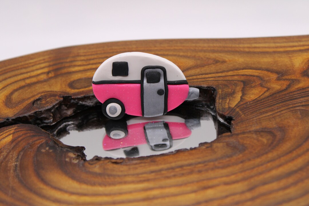 Polymer Clay Retro Camper Magnets - Camping Gift - 2" Long - 1.25" Tall ...