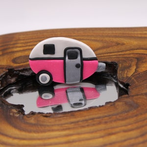 Polymer Clay Retro Camper Magnets - Camping Gift - 2" Long - 1.25" Tall ...
