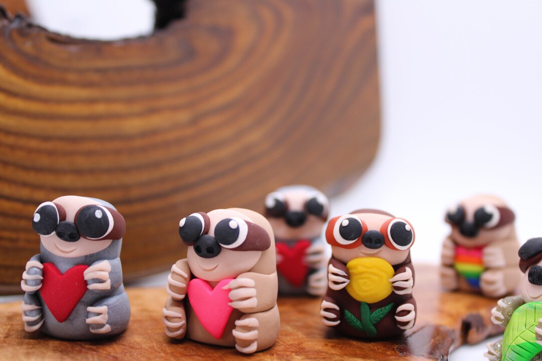 Polymer Clay Sloth Figurine - Etsy