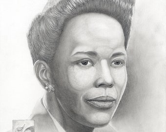 Rosa Parks Portrait / Civil Rights Icon | Etsy