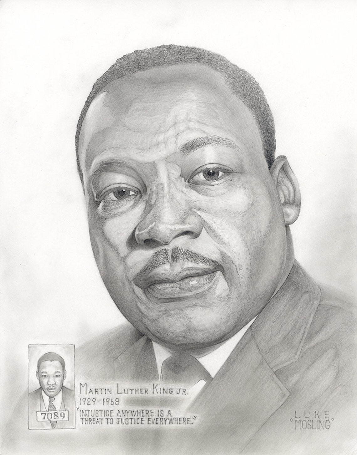 Martin Luther King Jr Portrait / Civil Rights Icon - Etsy